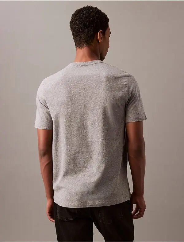 Calvin Klein Monologo Crewneck T-shirt - Medium Grey Heather