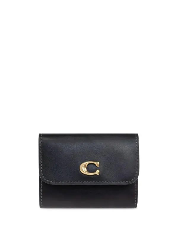 COACH Essential Logo-plaque Leather Card Holder - Black