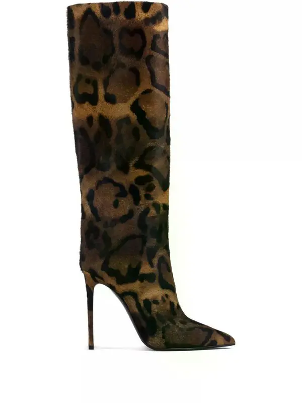 LE SILLA Eva 120mm Leopard Print Boots