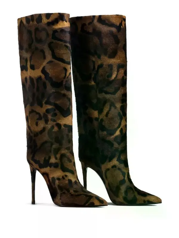 LE SILLA Eva 120mm Leopard Print Boots