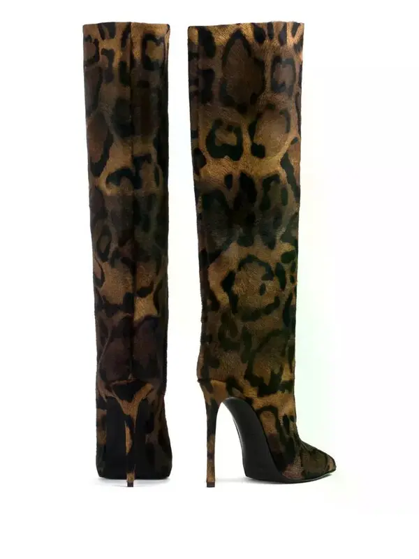 LE SILLA Eva 120mm Leopard Print Boots