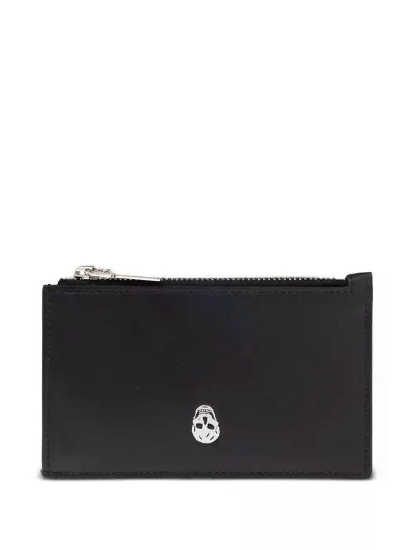 Alexander McQueen Zippered Leather Wallet - Black