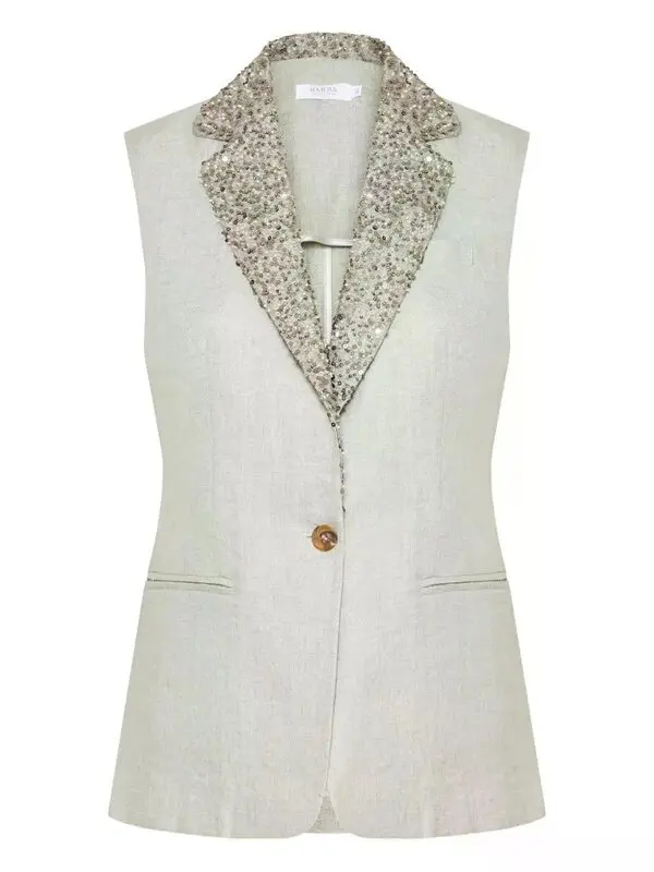 BARBA NAPOLI Collar-embellished Waistcoat - Grey