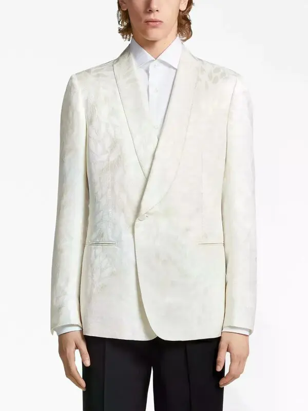Zegna Jacquard Silk-wool Evening Jacket