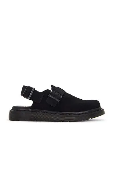 Dr. Martens Jorge Buckled Suede Slip-on - Black