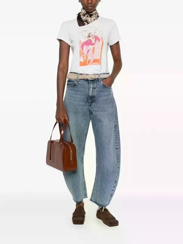FRAME Wide-leg Cropped Jeans