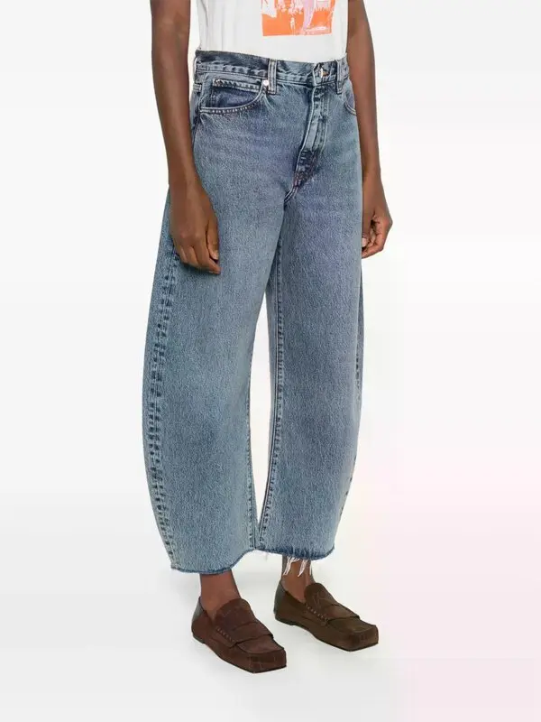 FRAME Wide-leg Cropped Jeans