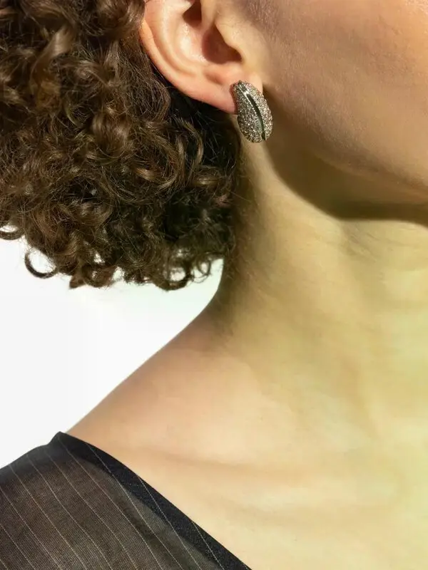 Tory Burch Crystal-embellished Earrings - Silver
