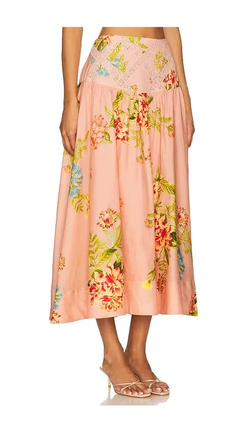 Hemant & Nandita Midi Skirt With Lace Trim