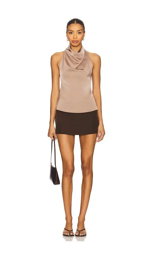 ALL THE WAYS Beth Halter Top - Mocha