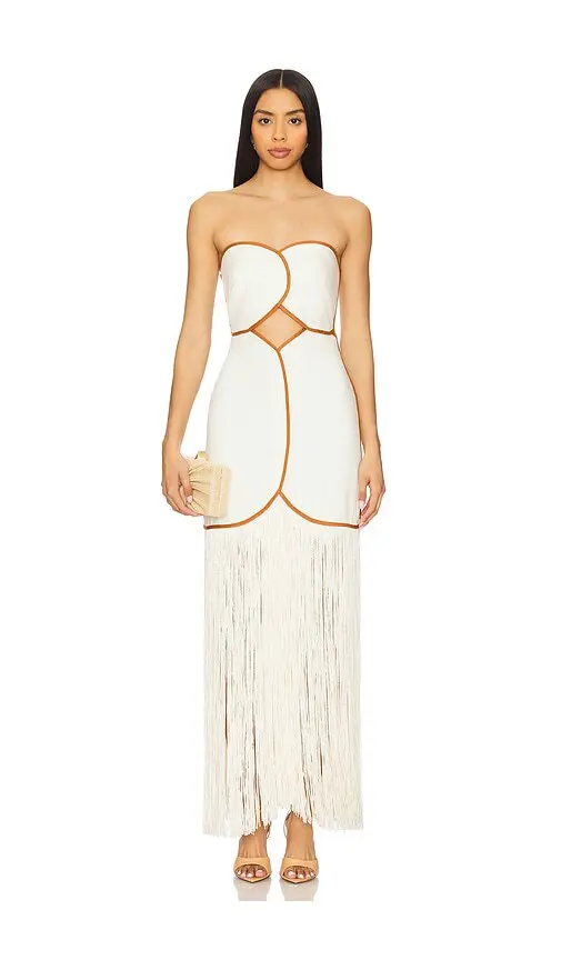 chinese dress ladies Linen Fringe Detail Dress main image 0