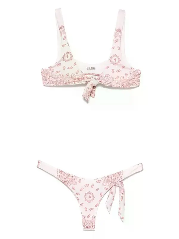Attico Paisley-print Bikini - Pink