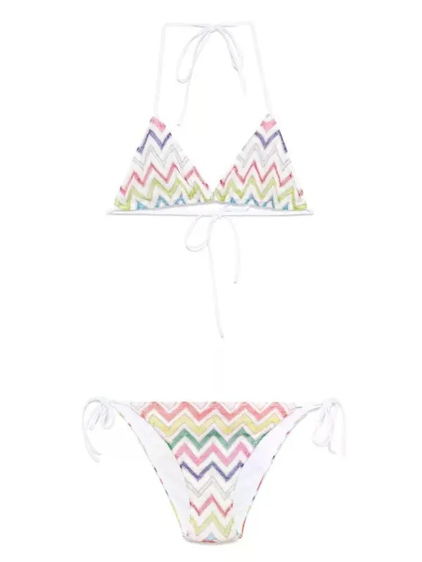 Missoni Zigzag-print Bikini - White