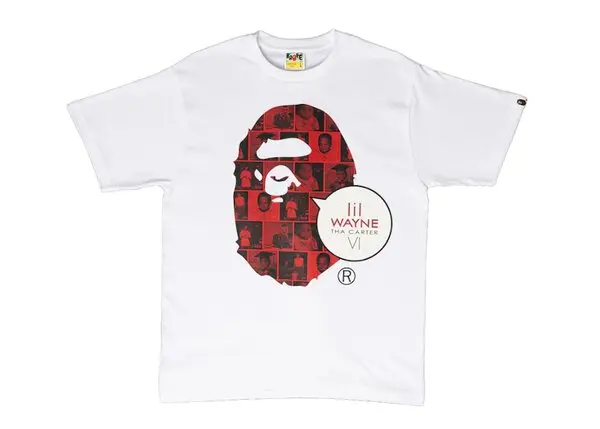 A BATHING APE Tha Carter Vi Ape Head T-shirt - White