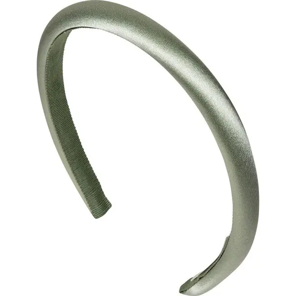 JENNIFER BEHR Tiana Slim Satin Headband - Pistachio