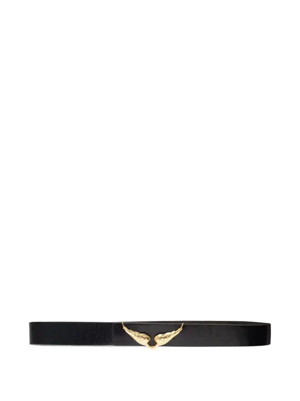 Zadig&Voltaire Winged-buckle Leather Belt - Black