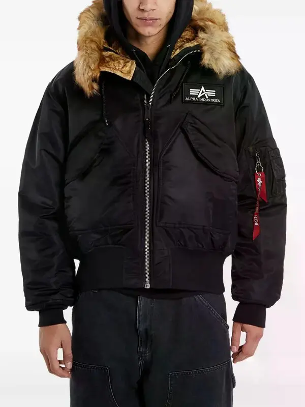 Alpha Industries Faux Fur-trim Bomber Jacket
