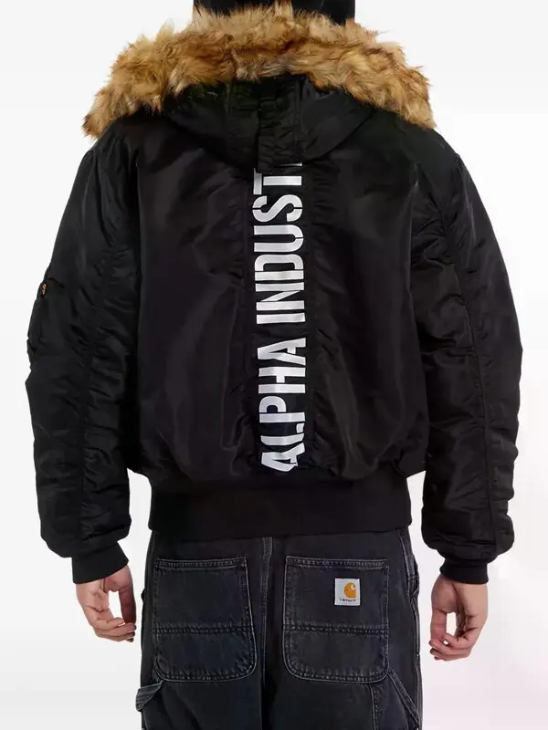 Alpha Industries Faux Fur-trim Bomber Jacket