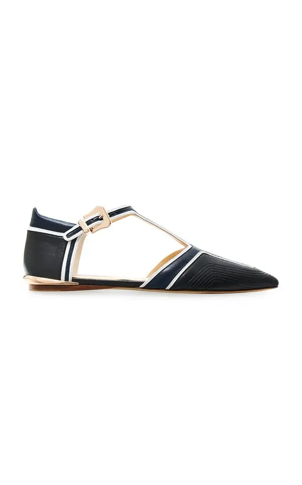 Gabriela Hearst Leya Moto Flat - Brown