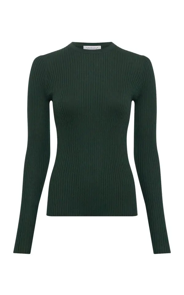 Gabriela Hearst Browning Silk-cashmere Top - Green