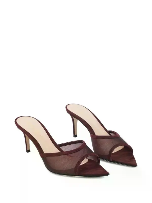 GIANVITO ROSSI 70mm Leather Heeled Mules - Red