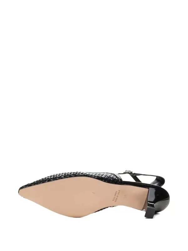 POCHE PARIS Leather Heeled Sandals