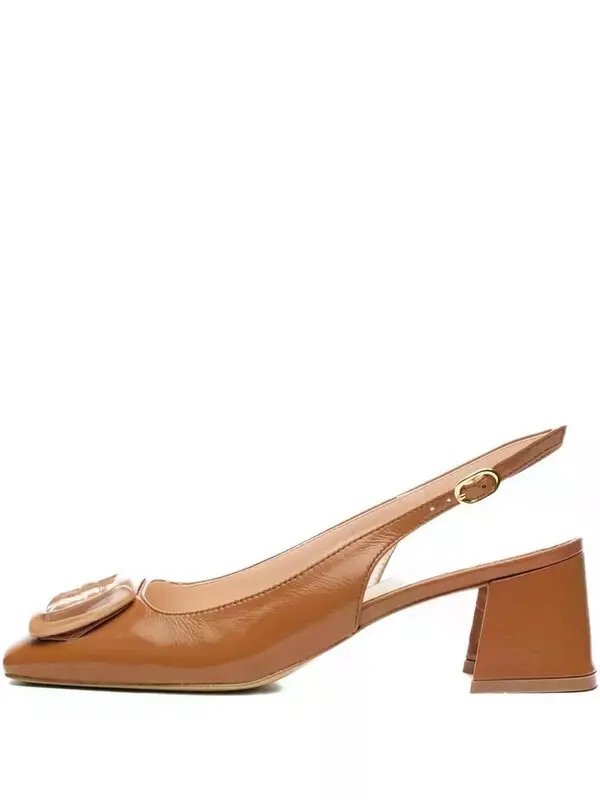 POCHE PARIS Leather Heeled Sandals