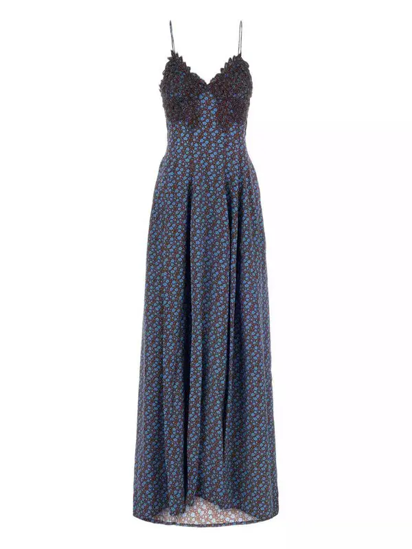 ermanno scervino blue dress Dark Blue Satin Spaghetti Straps Side Slit Long V Neck Evening Prom Dr   MarryLover