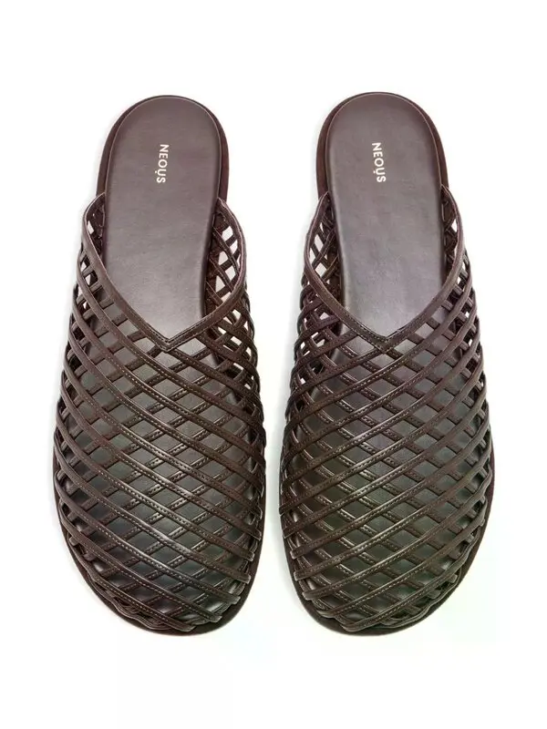 NEOUS Woven Leather Sandals - Brown