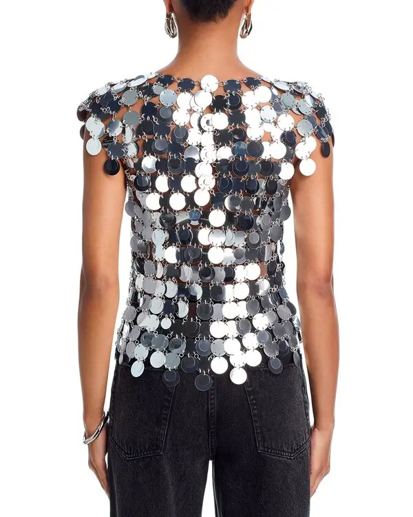 Rabanne Paillette Top - Silver