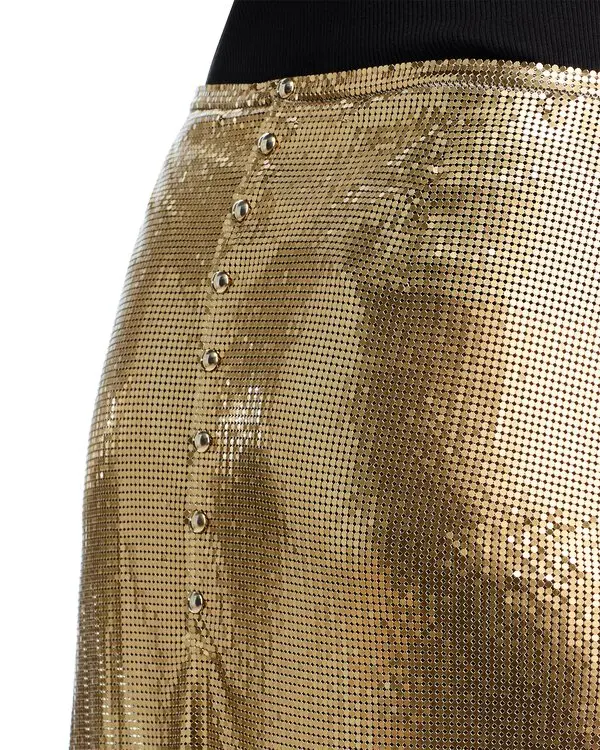 Rabanne Metallic Mini Skirt - Gold