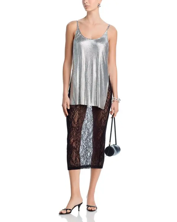 Rabanne Haut Tank Top - Silver