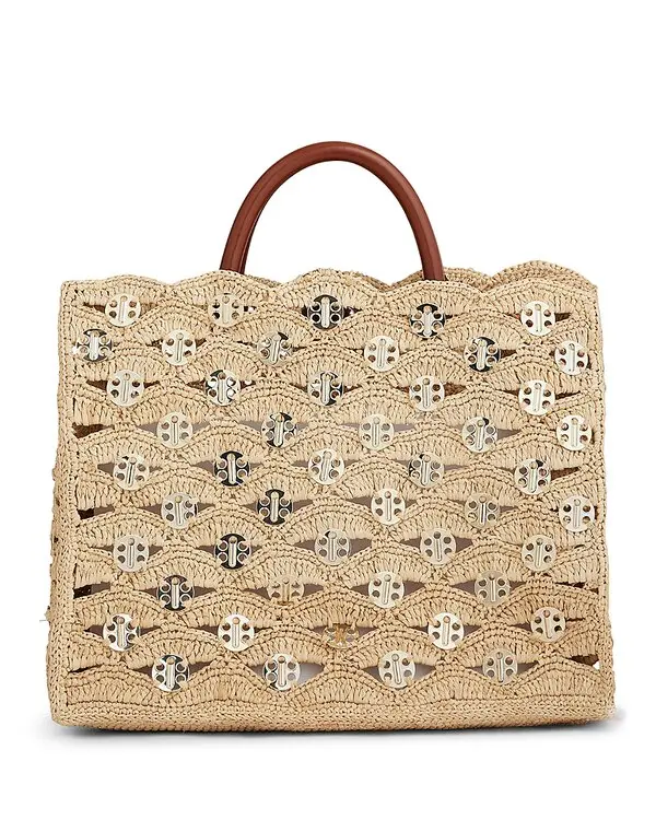Rabanne Raffia Tote Bag - Natural