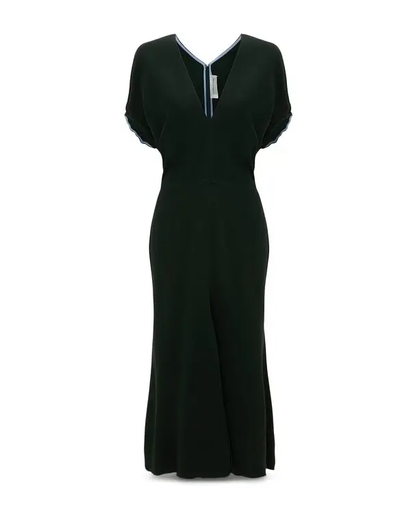 Victoria Beckham Blouson Midi Dress - Dark Pine