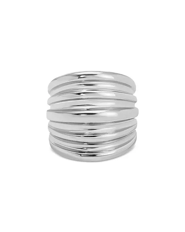 Ettika Stacked Band Ring - Silver