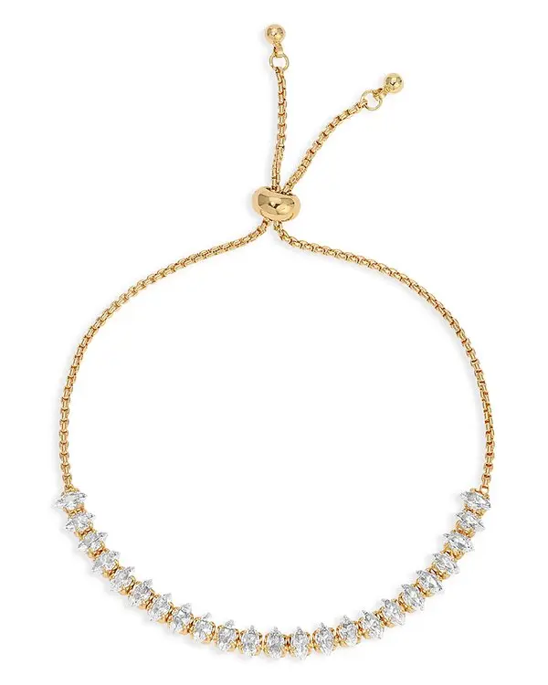 Ettika Radiant Cubic Zirconia Slider Bracelet - Gold
