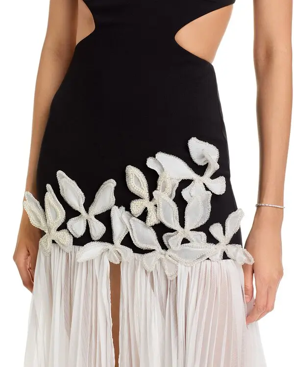PatBO Runway Floral Strapless Dress