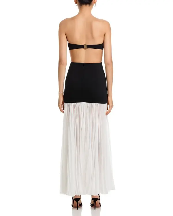 dion lee net pleat strapless dress Dion Lee Mesh Pleat Strapless Dress in White