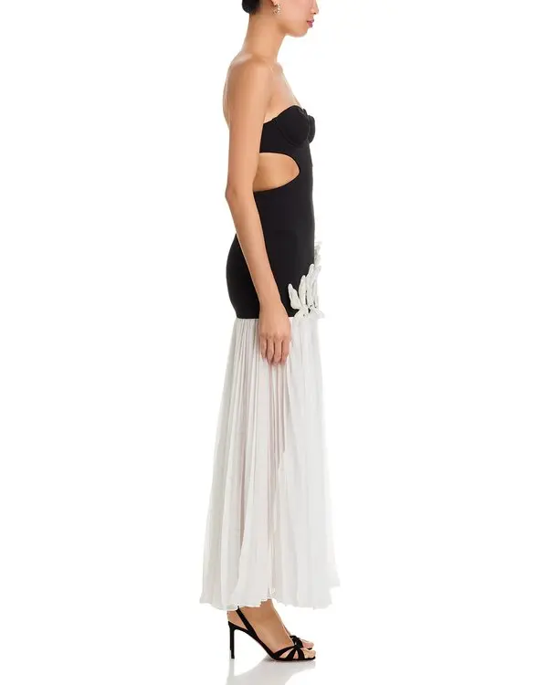 PatBO Runway Floral Strapless Dress