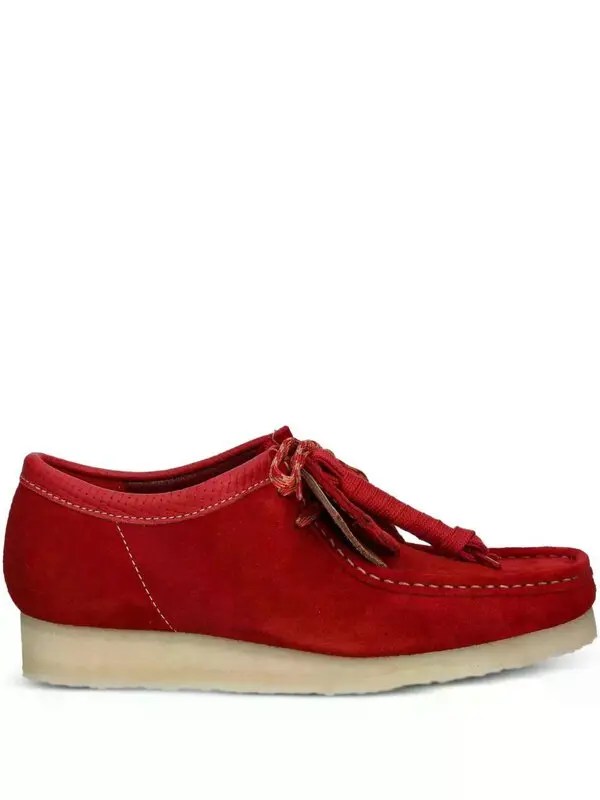 Clarks Fringed Moccasin Boots - Red