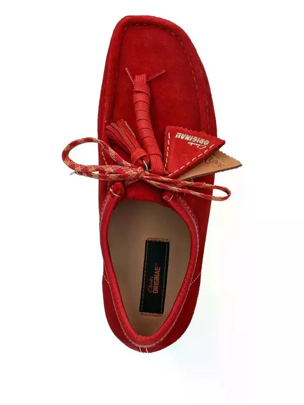 Clarks Fringed Moccasin Boots - Red