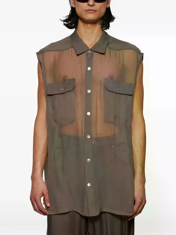 Rick Owens Sheer Sleeveless Shirt