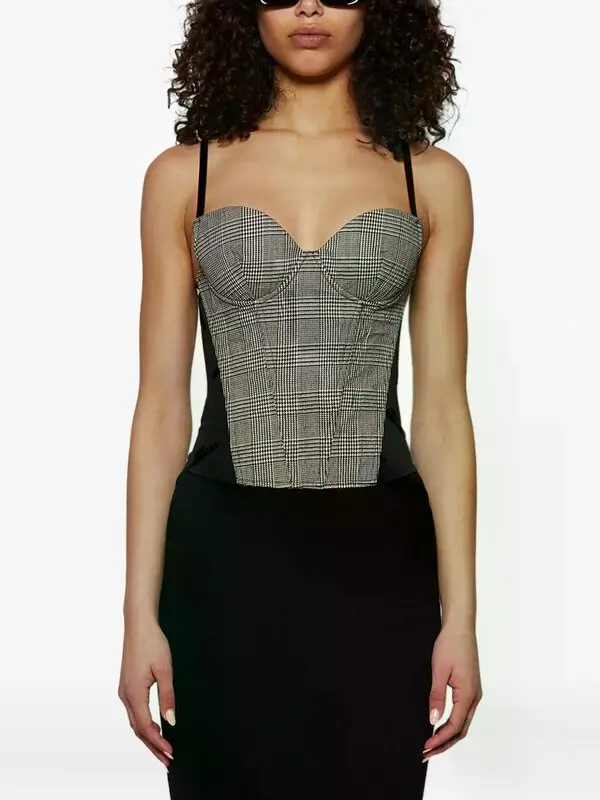 Vetements Checked Corset Top