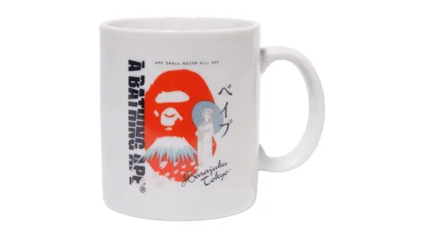 A BATHING APE Japan Souvenir 1 Mug - White/red