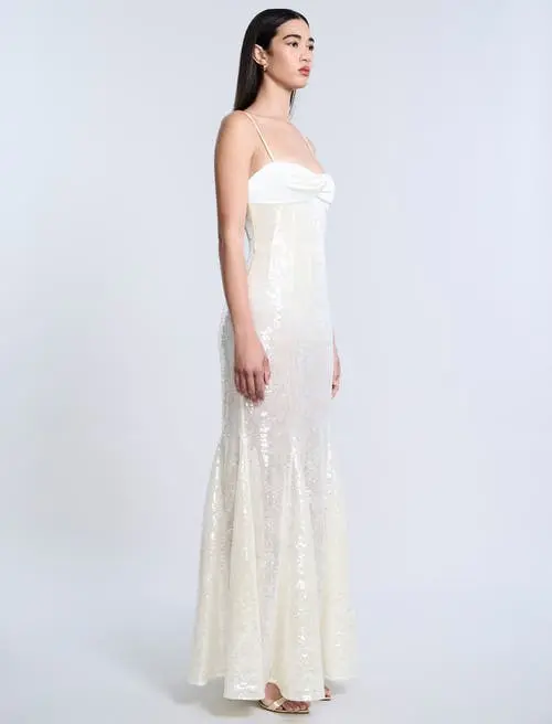 Bcbgmaxazria Sequin Lace Gusset Gown