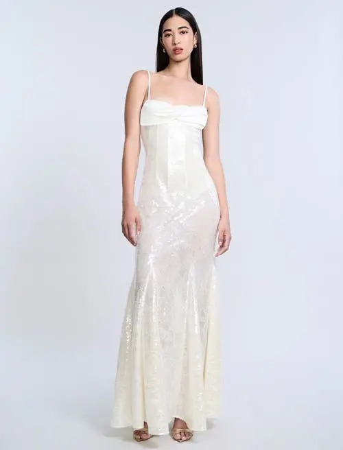 Bcbgmaxazria Sequin Lace Gusset Gown