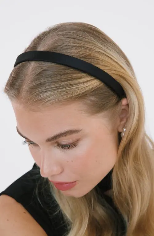 JENNIFER BEHR Lucy Satin Headband - Black