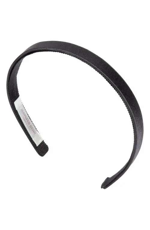 JENNIFER BEHR Lucy Satin Headband - Black