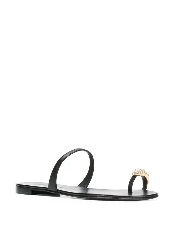 GIUSEPPE ZANOTTI Ring Sandals - Black