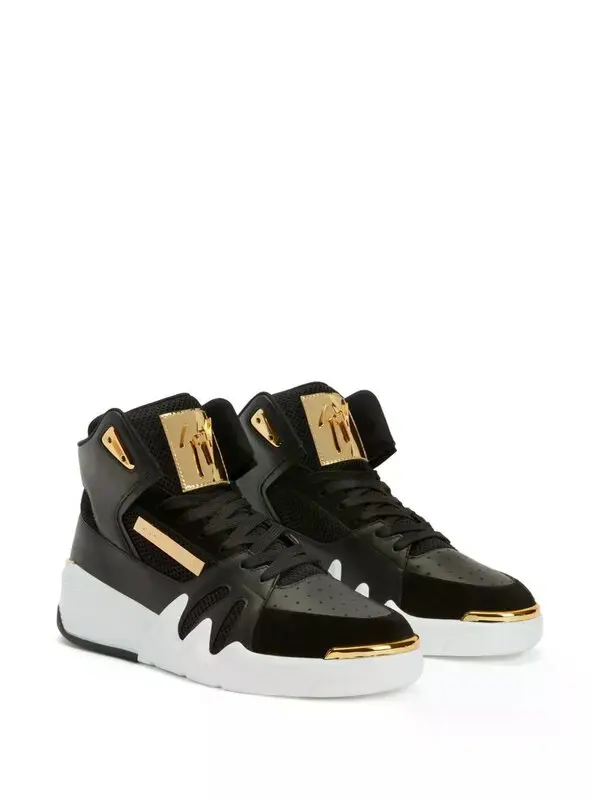 GIUSEPPE ZANOTTI Talon High-top Leather Sneakers - Black